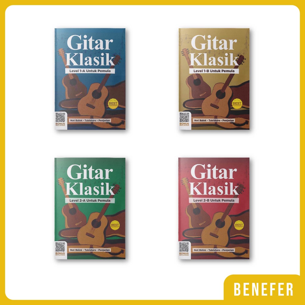 Jual Buku Gitar Klasik Untuk Pemula Not Balok Tablature Penjarian ...