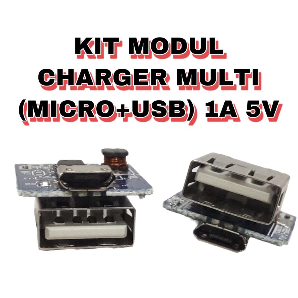 Jual KIT MODUL CHARGER MULTI (MICRO +USB) 1A 5V (3 PCS) | Shopee Indonesia