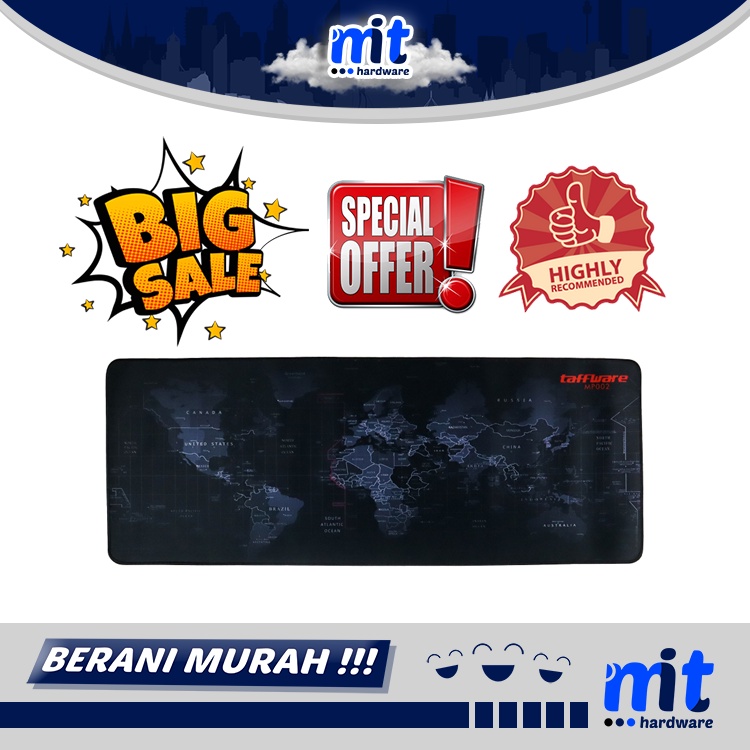Jual Gaming Mouse Pad XL Taffware Desk Mat Motif Peta Dunia 300 x 800 x ...