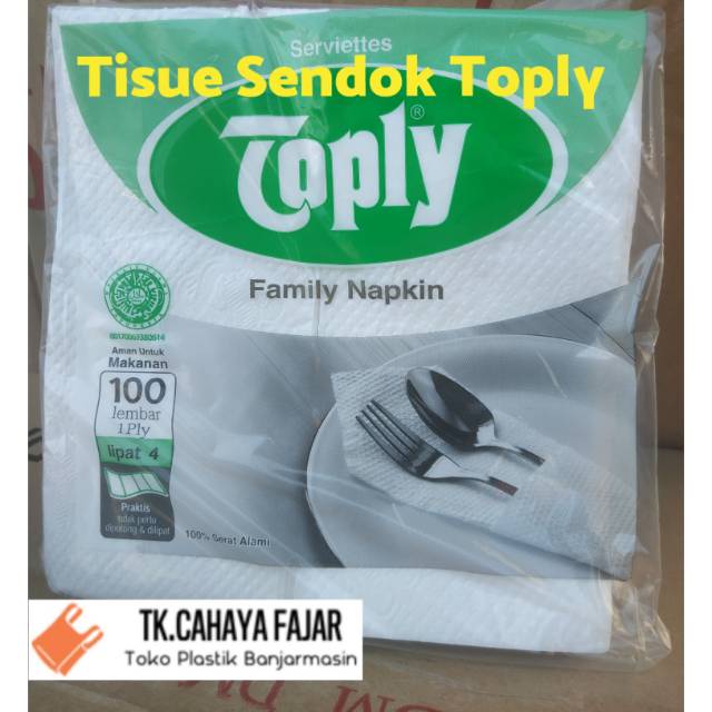 Jual Tisue Toply isi 100lembar (Tisu Sendok/Napkin) | Shopee Indonesia