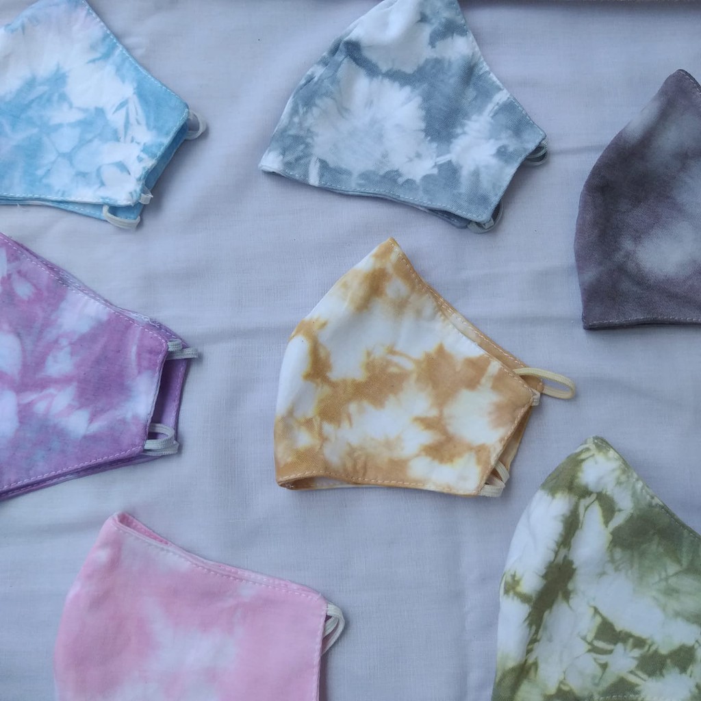 Jual Tie dye masker/masker kain 2 ply/masker earlop dan headlop ...