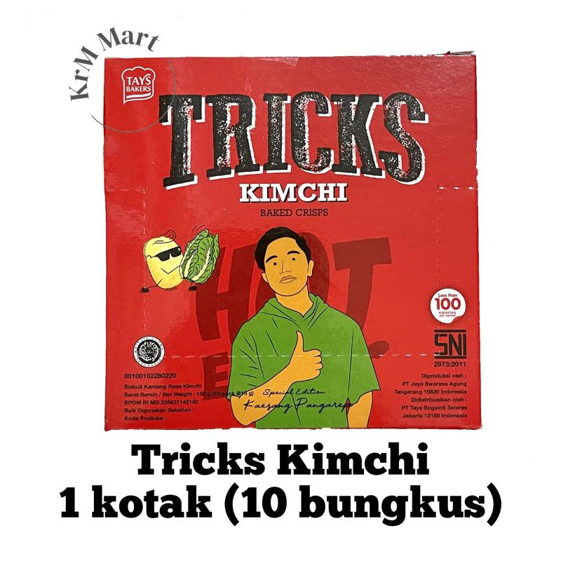Jual Tricks Snack Baked Kentang Potato Crisps Kimchi 1 kotak box isi 10 ...