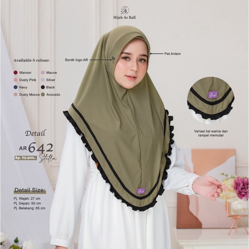 Jual HIJAB ARRAFI TERBARU & COD kode AR 642 kerudung bergo daily nyaman ...