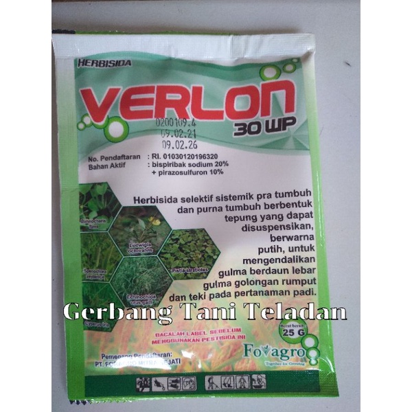 Jual VERLON - Herbisida Verlon - 30wp - 25g | Shopee Indonesia