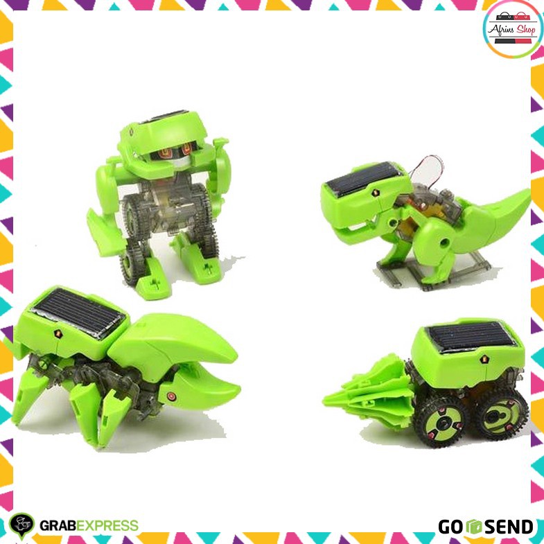 Jual Mainan Robot Puzzle Tenaga Surya 4 in 1 Transformer Education DIY ...