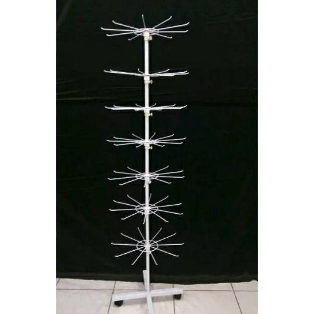 Jual Rak Display Putar Matahari 7 Susun Besi Kuat Tebal Ada Roda ...