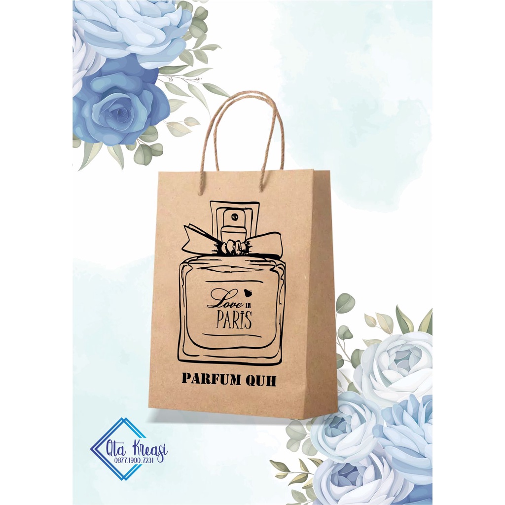 Jual Paper Bag Parfum Custom 30-100ml 9x4x14 | Shopee Indonesia