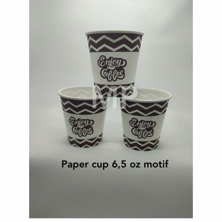 Jual Paper Cup 6.5oz Gelas Kertas Kopi Motif 6.5 oz @50pcs | Shopee Indonesia