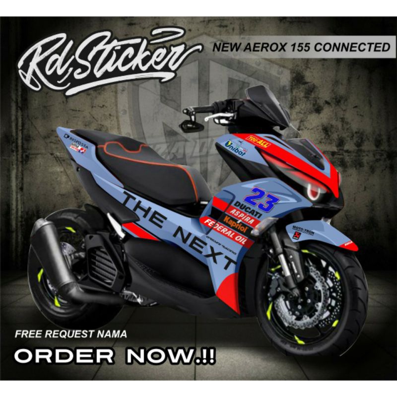 Jual decal sticker new aerox connected. decal aerox 155 2021/2022 ...