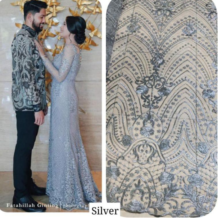 Jual Brokat Tile Cleopatra No Mutiara (KODE V1560) | Shopee Indonesia