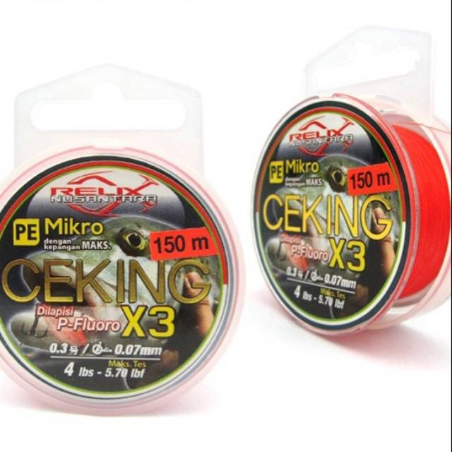 Jual PE. MIKRO RELIX NUSANTARA CEKING X3 (Color ORANGE) 150m | Shopee Indonesia