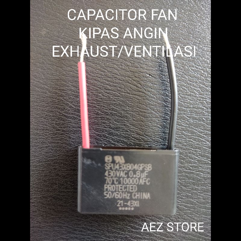 Jual kapasitor kipas angin exhaust fan 0.8mf430vac original | Shopee ...