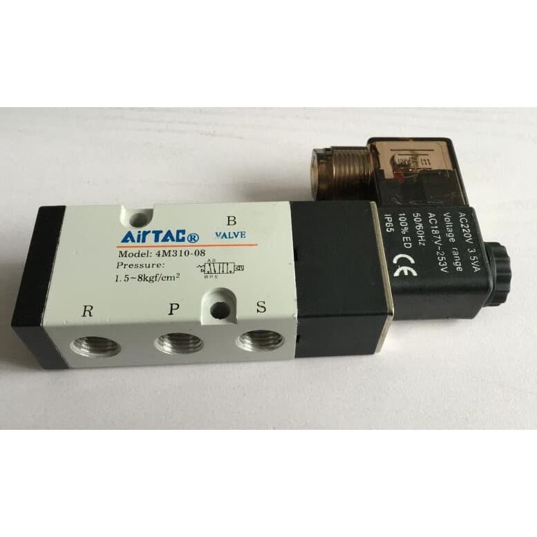 Jual Solenoid Valve Airtac 4M310-08 4M310 08 220V AC / 24V DC Pneumatic | Shopee Indonesia