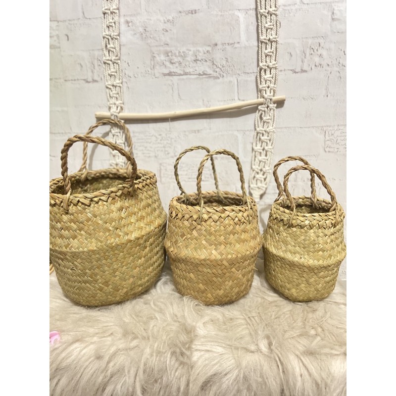 Jual Purun Belly / Bakul Purun / Cover Pot / Keranjang Purun / Tas ...