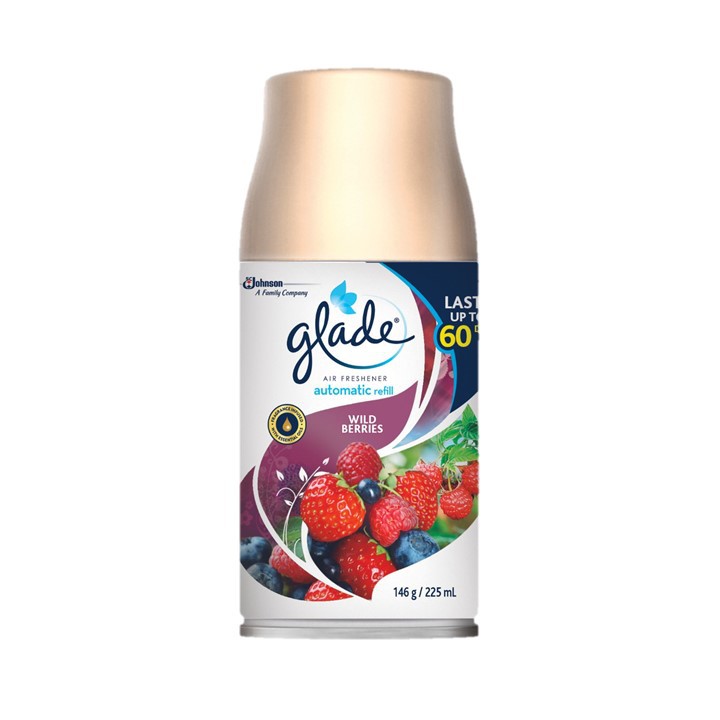 Jual Glade Matic Spray Air Freshener Wild Berries Reffil 146 gr / 225 ...