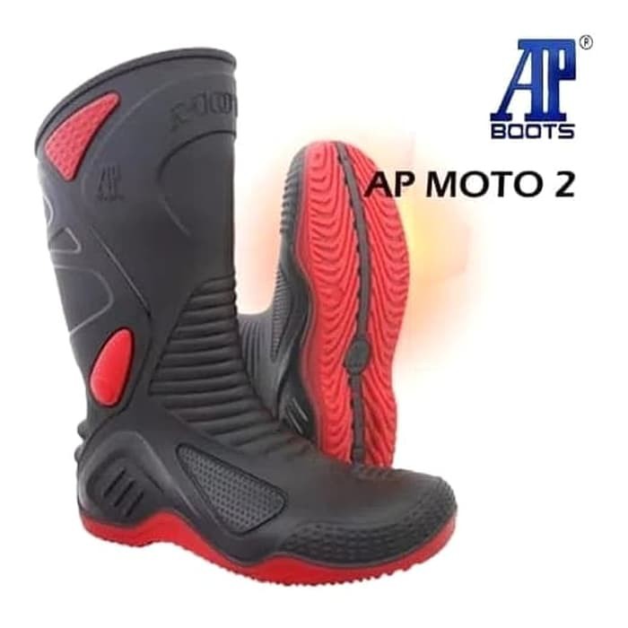 Jual AP Boots Moto 2 Sepatu Boot Khusus Ukuran 45 Biker Karet Merah ...