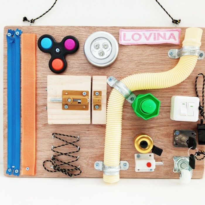 Jual Busy Board Mainan Edukasi Montessori Sensory Motorik Anak Bayi 1 2 ...