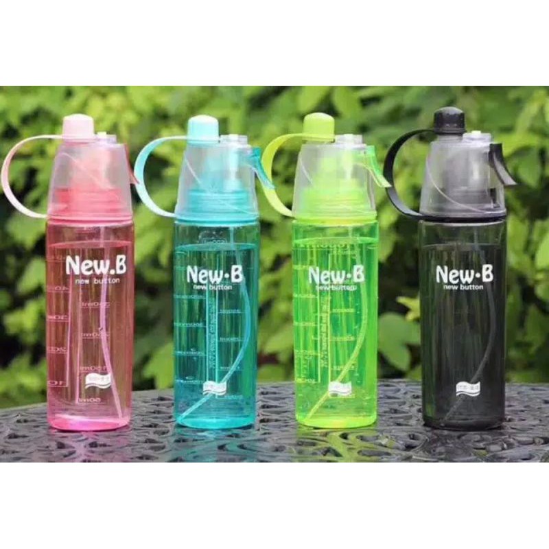 Jual BOTOL MINUM SPRAY NEW BUTTON 600 ML.SPORT AIR. | Shopee Indonesia