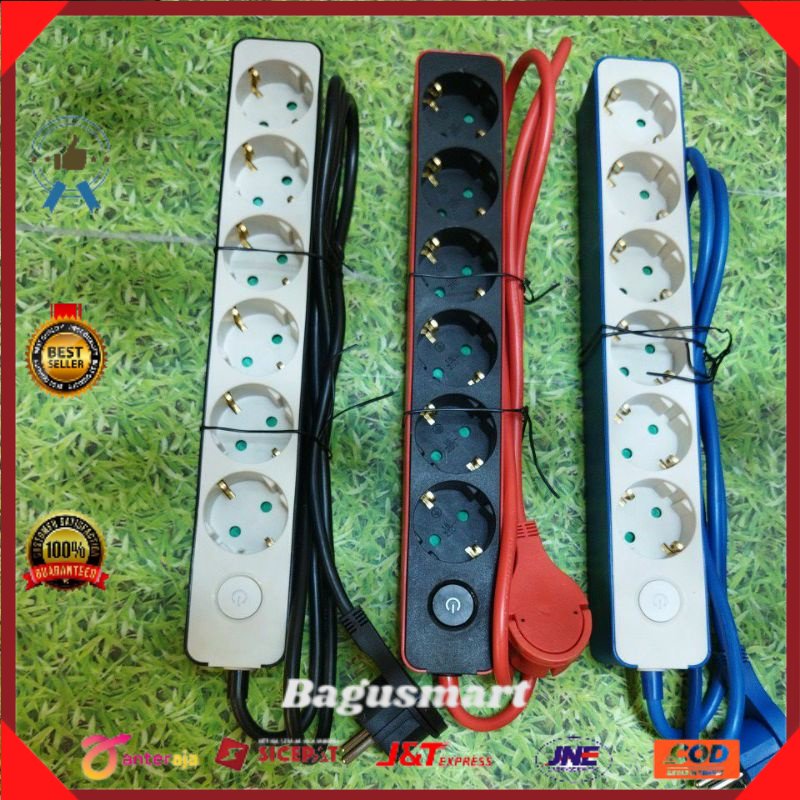 Jual Krisbow extension socket 6 lubang/kabel extension/socket | Shopee ...