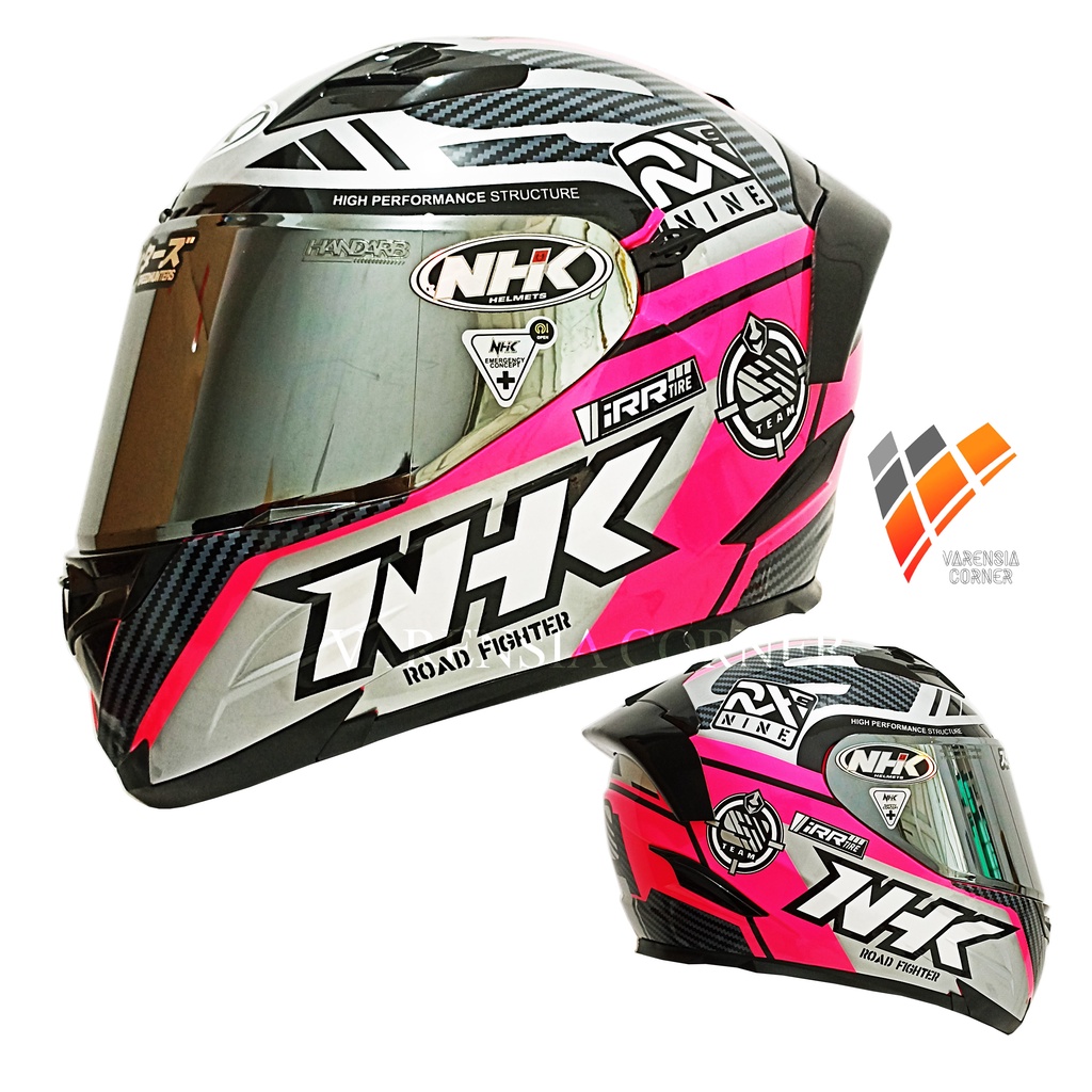 Jual HELM NHK RX9 RACER X NHK RX-9 RACER NHK RX NINE PINK SILVER FLO ...