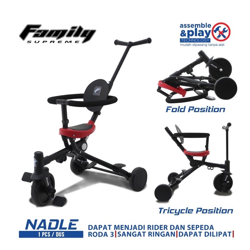 Jual Sepeda Anak Family Roda tiga Nadle | Shopee Indonesia