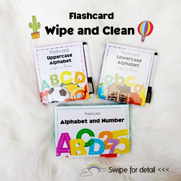 Jual Wipe n Clean Flashcard Alphabet and Number / Jumbo Flashcard ...