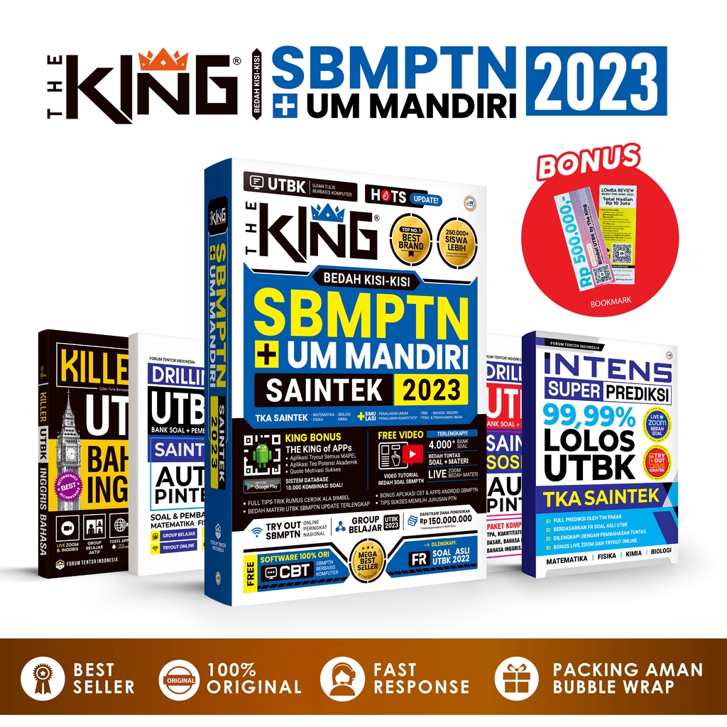 Jual EMC The King Bedah Kisi-Kisi Sbmptn Dan Um Mandiri Saintek 2023 Buku Terlaris Utbk Tps Hots ...