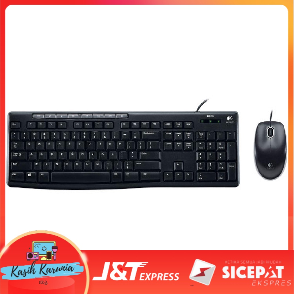 Jual Logitech Media Combo Keyboard and Mouse - MK200 | Shopee Indonesia