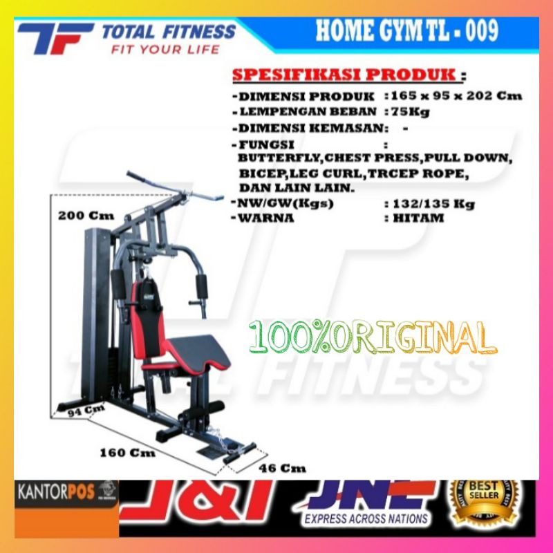 Jual home gym 1 sisi-total fitnes(original)total fitnes tlhg 009-home gym-gym home-home gym 1 ...
