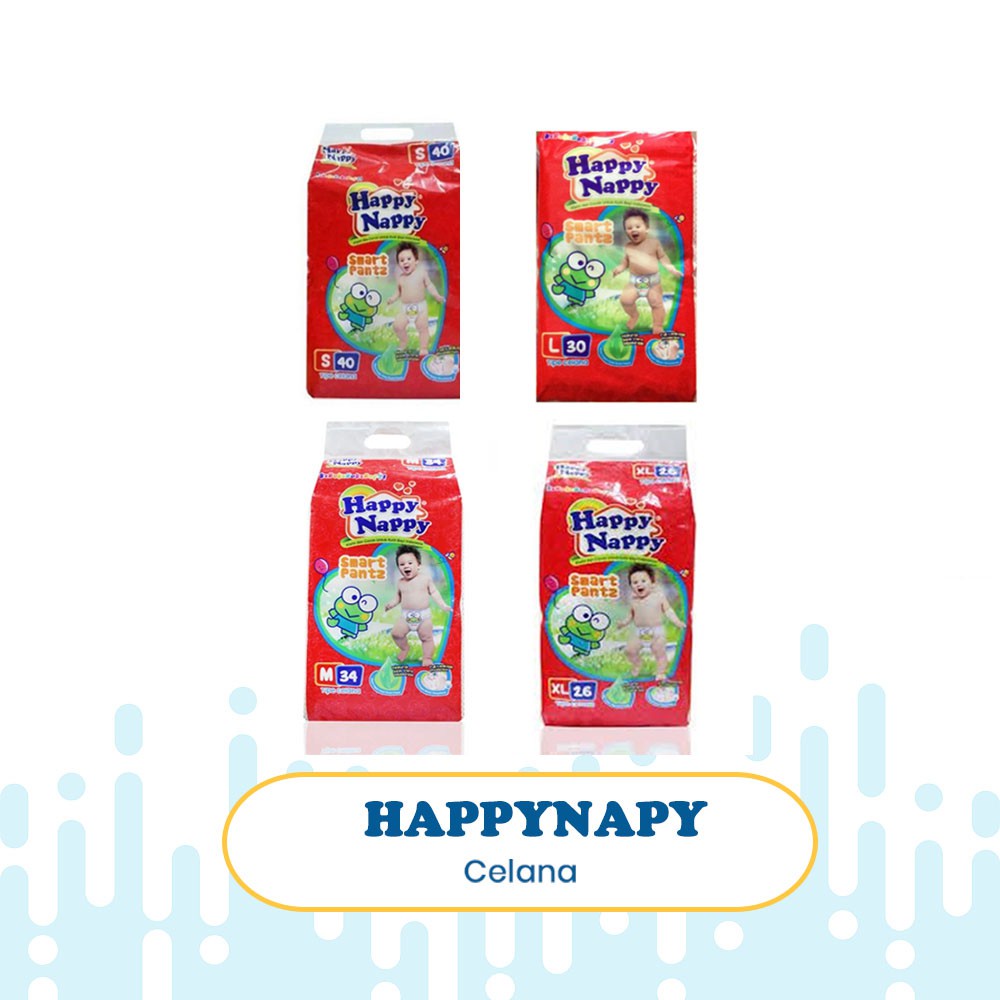 Jual GROSIR Happy Nappy Pants S40/ M34/ L30/ XL26 | Popok Celana Hapi ...