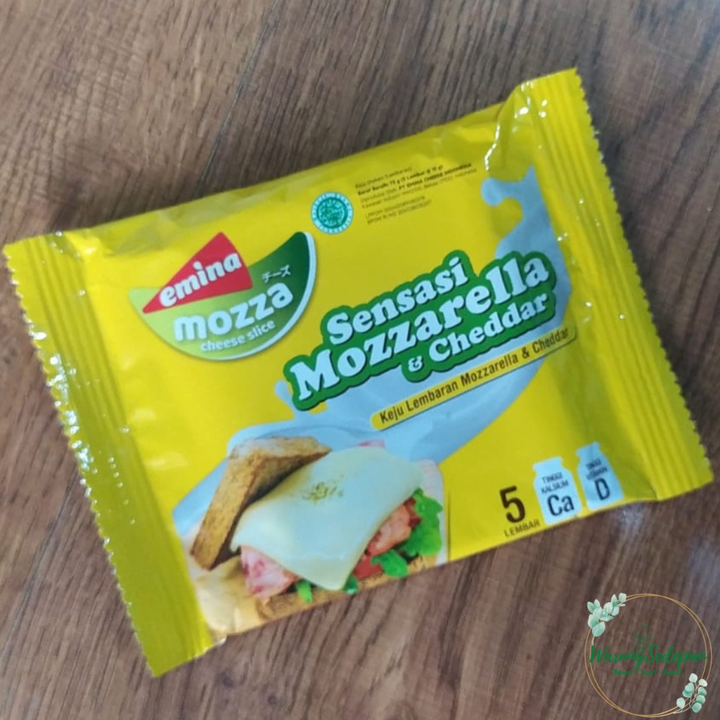 Jual Emina Mozza Cheese Slice isi 5 Lembar Keju Lembaran Mozzarella dan ...
