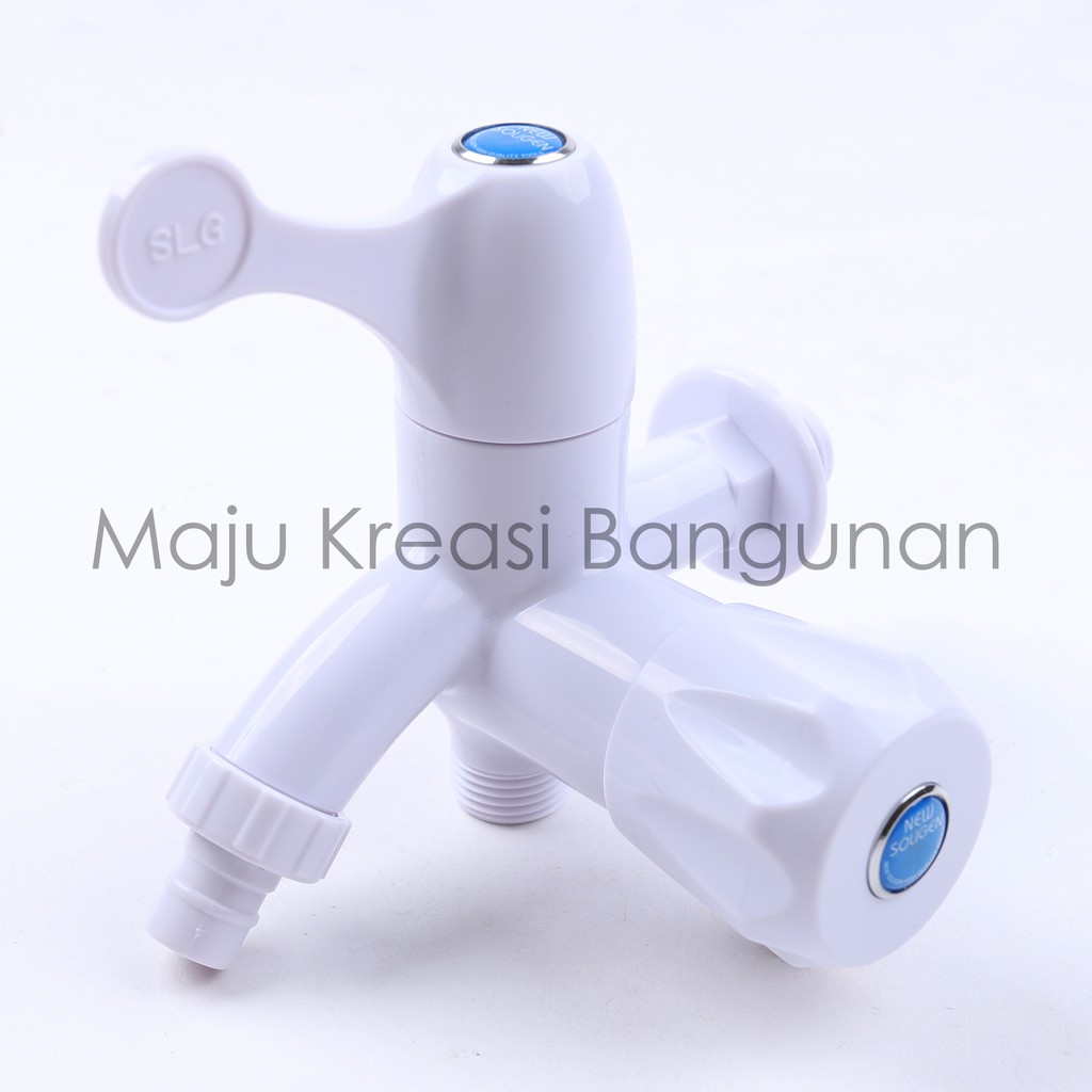 Jual Kran Cabang PVC Shower New Soligen Keran Double Plastik S9 S10 S13 ...