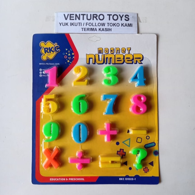 Jual mainan angka magnet mainan belajar angka edukasi number magnet ...