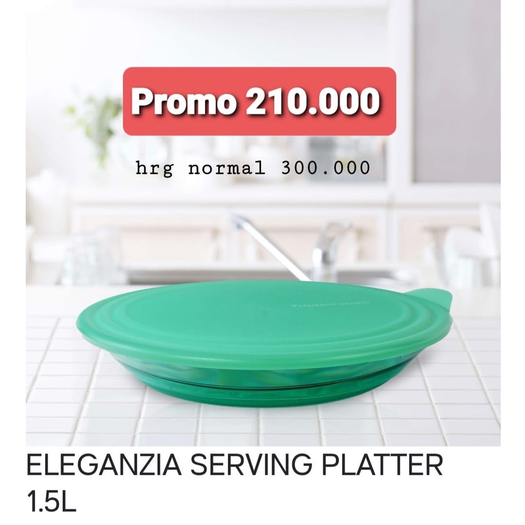 Jual TUPPERWARE ELEGANZIA SERVING PLATTER 1,5L - PIRING SAJI | Shopee ...