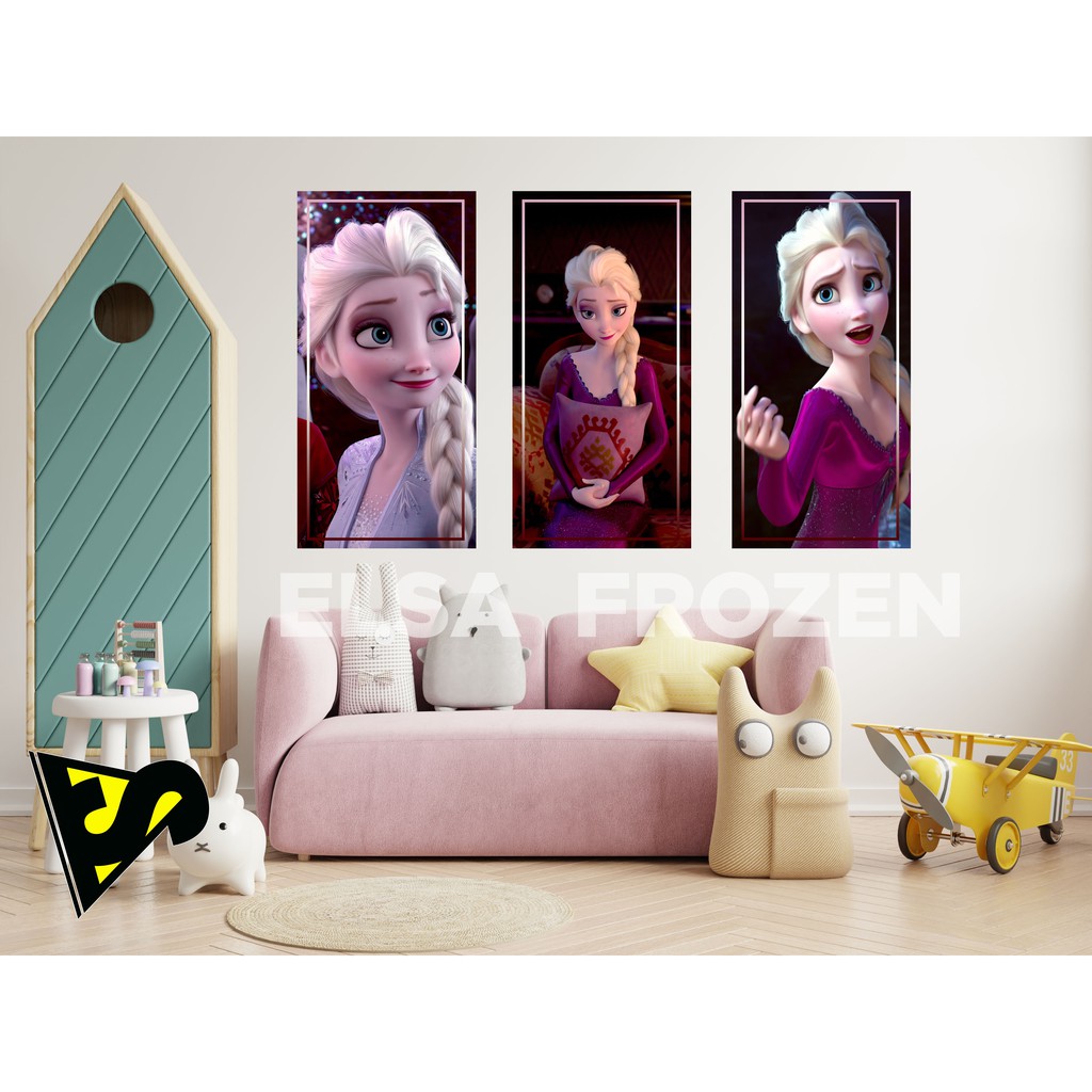 Jual HIASAN DINDING ELSA FROZEN/POSTER KAYU/PAJANGAN RUMAH/WALLDECOR ...