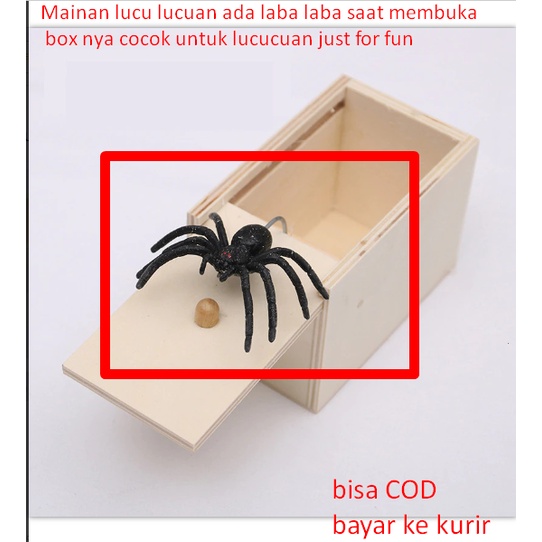 Jual Mainan lucu lucuan ada laba laba saat membuka box nya cocok untuk ...