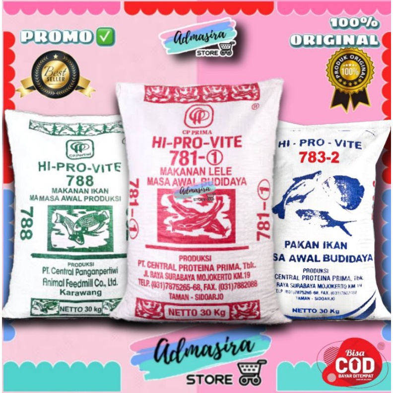 Jual Pakan ikan lele 781 781-1 781-3 782 788 1 sak karung 30 kg ...