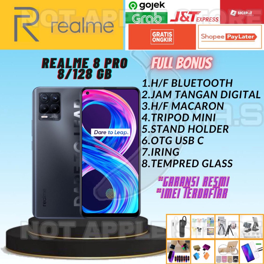 Jual REALME 8 PRO RAM 8/128GB NEW BARU GARANSI RESMI | Shopee Indonesia