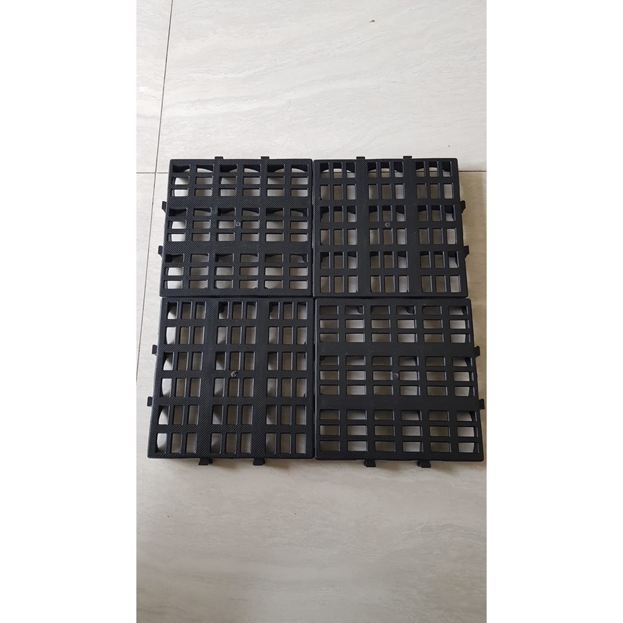 Jual Tatakan / Alas / Palet Plastik Barang Ukuran 20 cm x 20 cm - Hitam | Shopee Indonesia