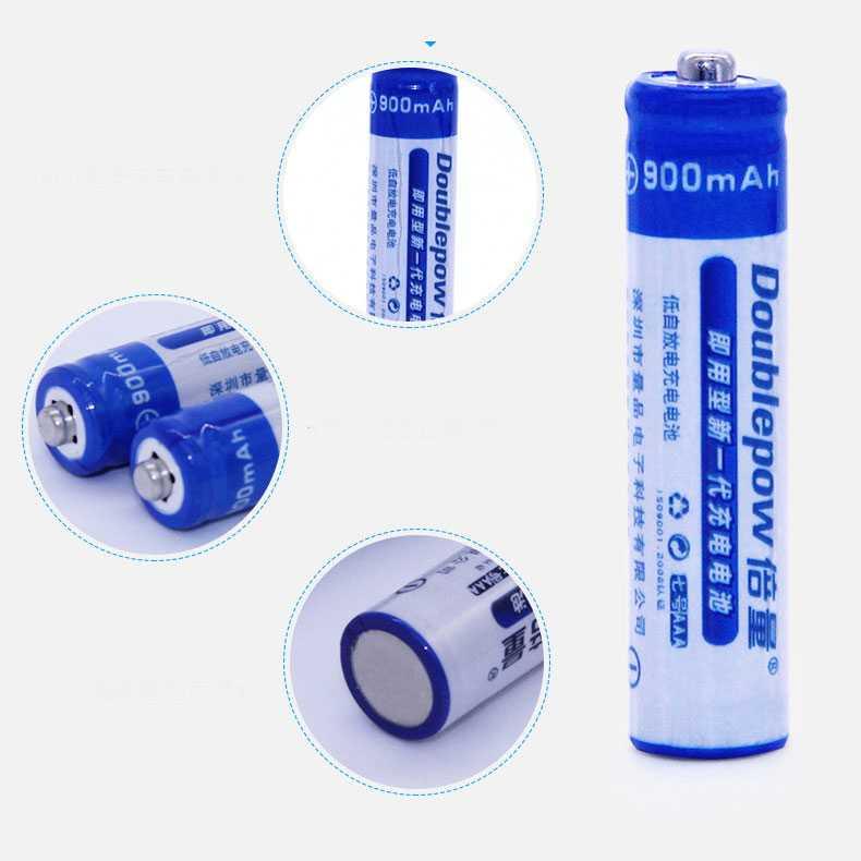 Jual DOUBLEPOW Batu Baterai AAA Rechargeable NiMH 900mAh 2 PCS | Shopee ...
