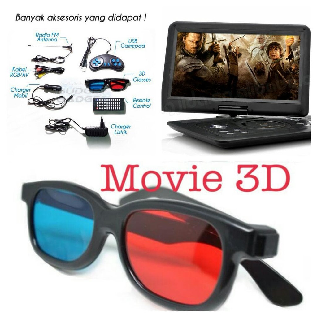 Jual DVD portable aiwa 10inch-DVD/MP3/USB movie/ mmc/ TV/game | Shopee ...