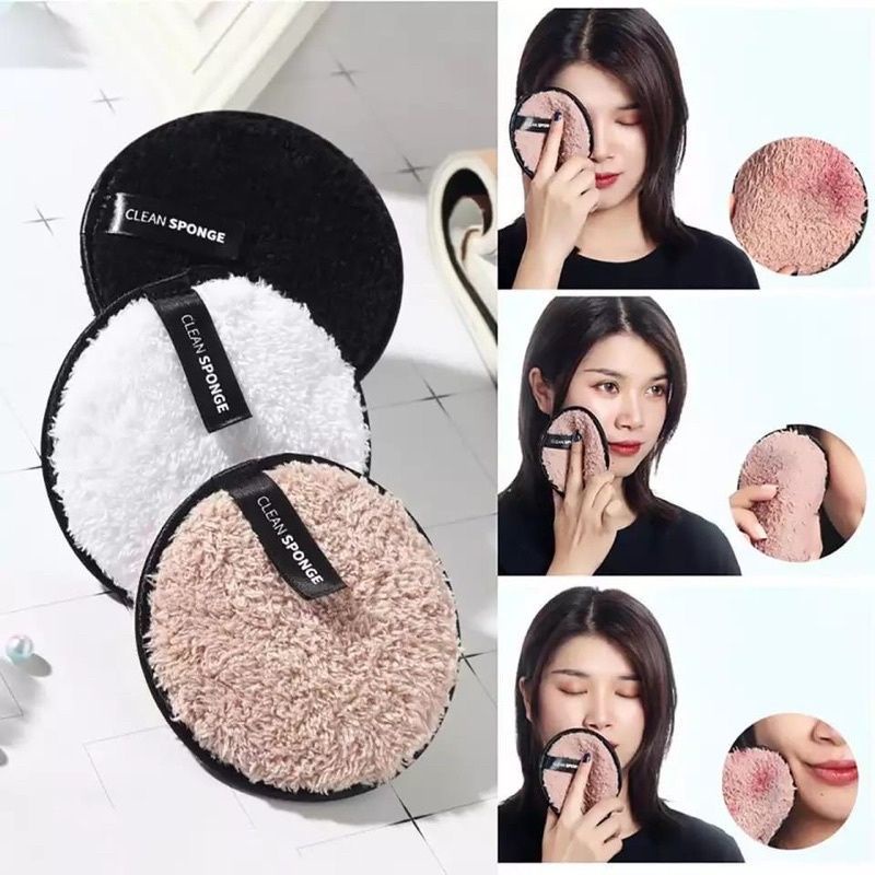 Jual SPONGE PENGHAPUS MAKEUP KAIN PEMBERSIH RIASAN WAJAH (lap wajah ...