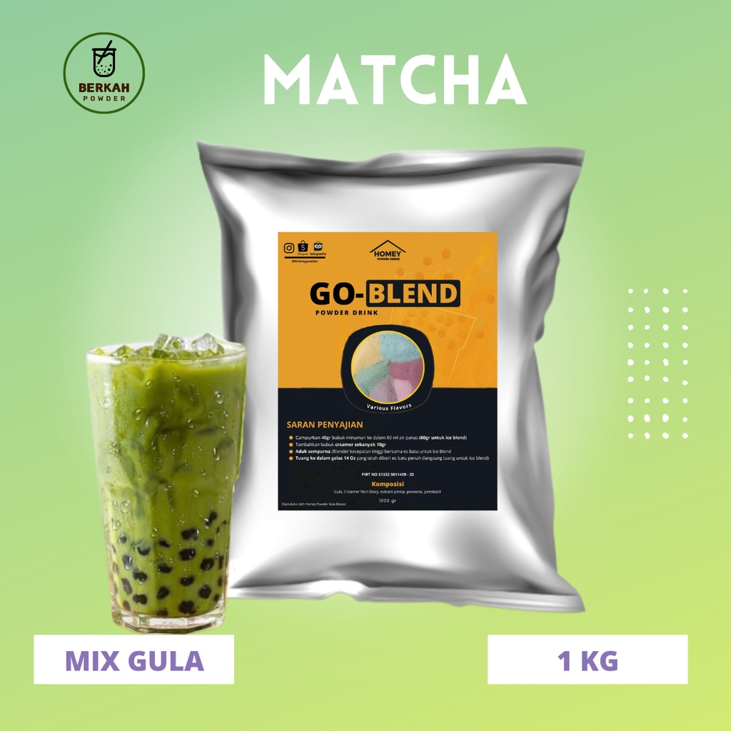 Jual Bubuk Minuman Greentea MATCHA 1Kg / Bubuk minuman rasa Greentea ...