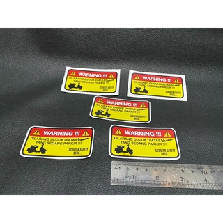 Jual Stiker sticker logo brand warning peringatan dilarang duduk di ...