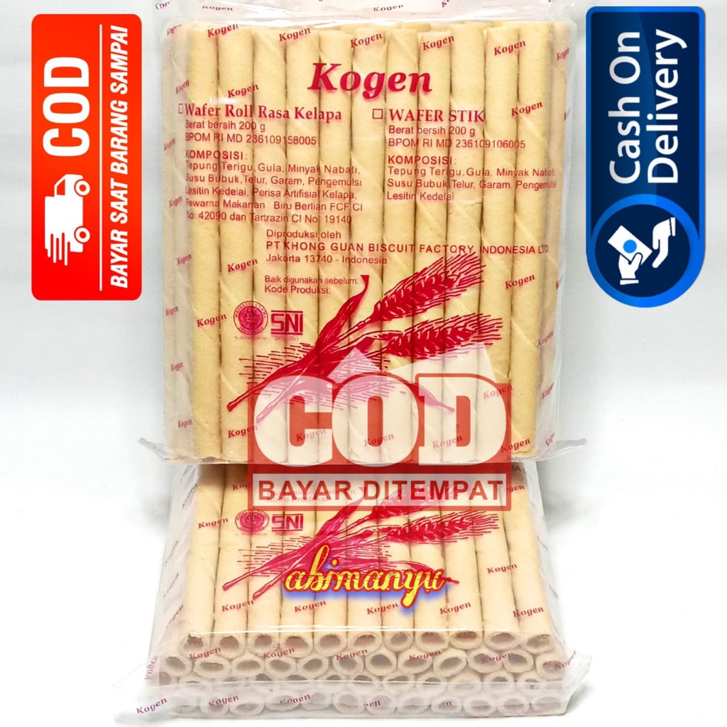 Jual Kogen Waferstick Susu / stick polos khong guan 200 gram | Shopee ...