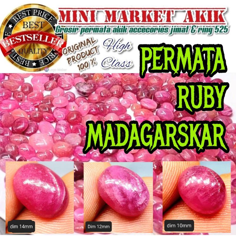 Jual Batu permata ruby madagaskar / merah rubi / batu mulia delima ...