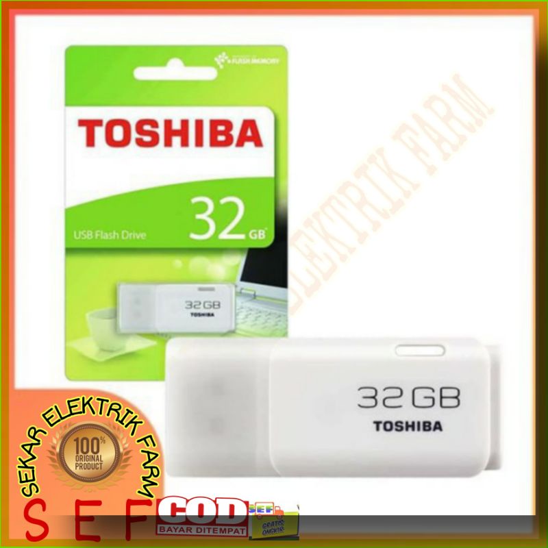 Jual 32GB USB Flasdisk Toshiba 32 GB / 32GB WARNA Putih FLASHDISK ...