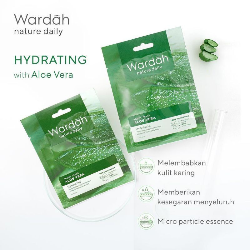 Jual Wardah Nature Daily Sheet Mask Aloe Vera 20 ml | Shopee Indonesia