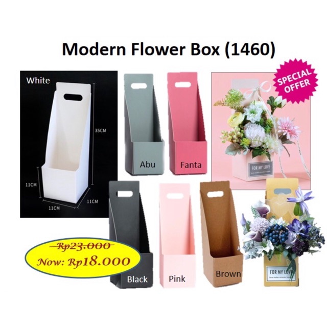 Jual Modern Flower Box - Kotak Bunga - Vas bunga - Barang florist 1460 flower box bloombox ...