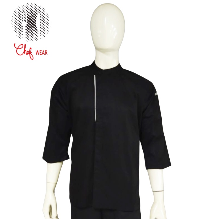 Jual Chef Wear TRIESTE NET Baju Koki Hitam Bis Abu S - XXL | Shopee ...